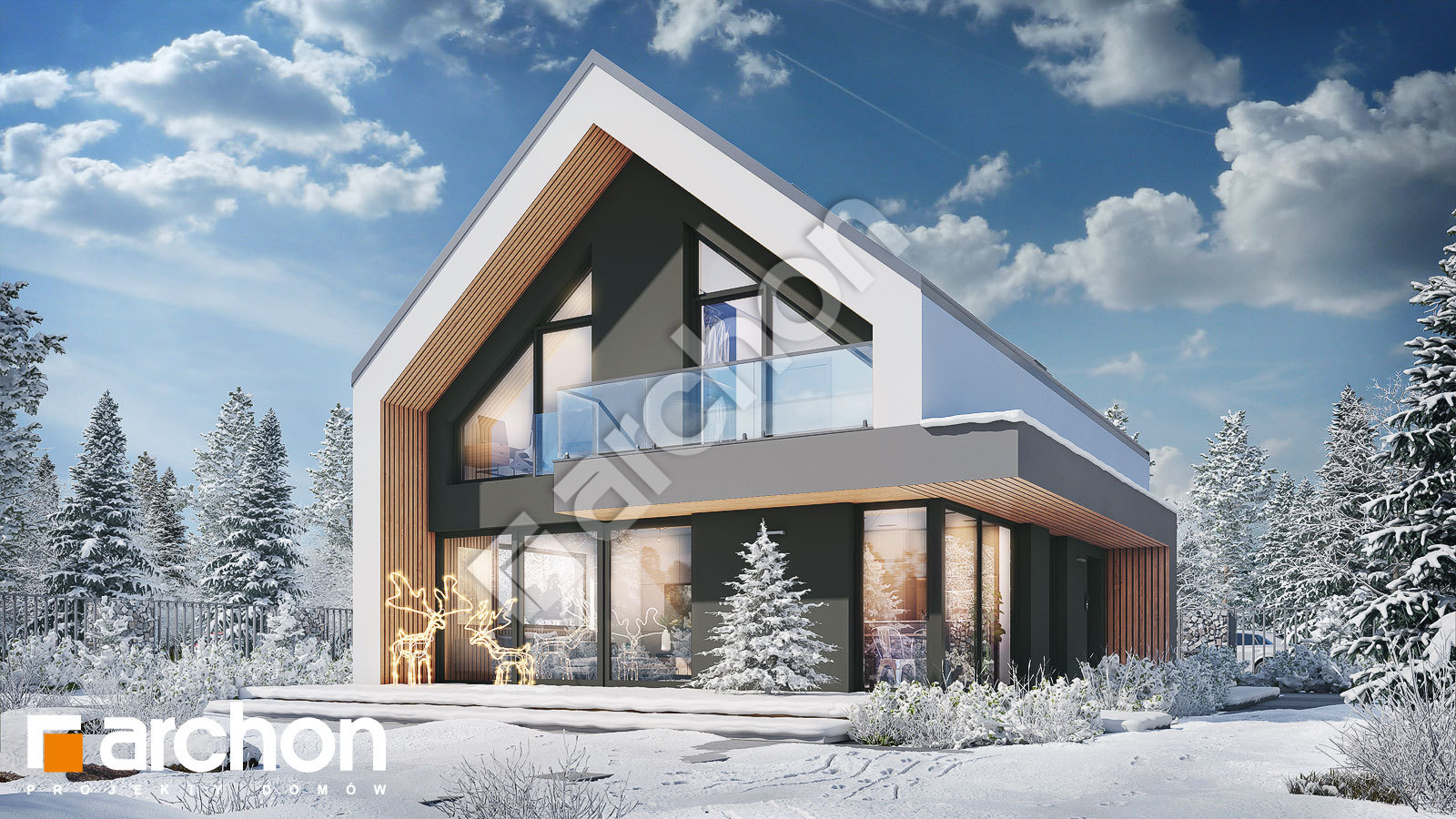 Projekt domu Dom w szyszkowcach 8 (E) OZE Galeria - ARCHON+